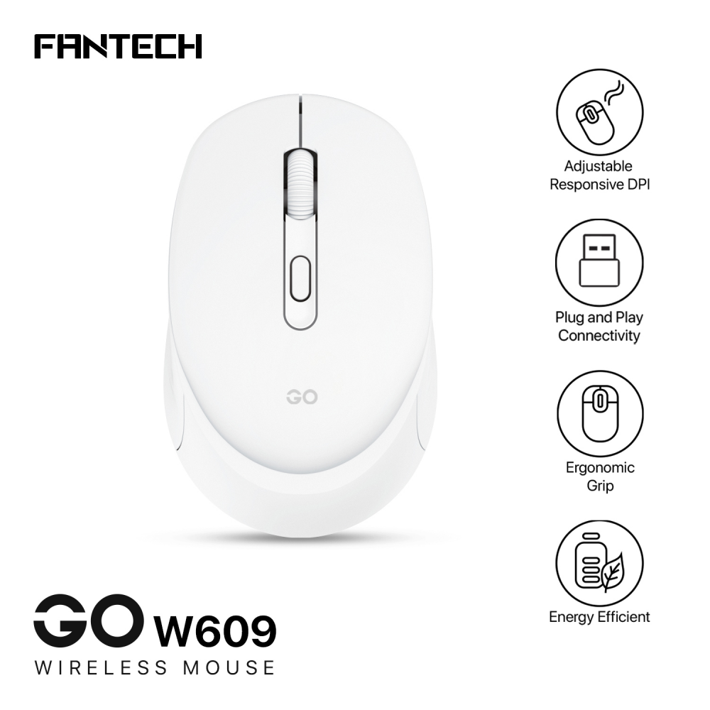 Fantech Wireless miš W609 GO beli
