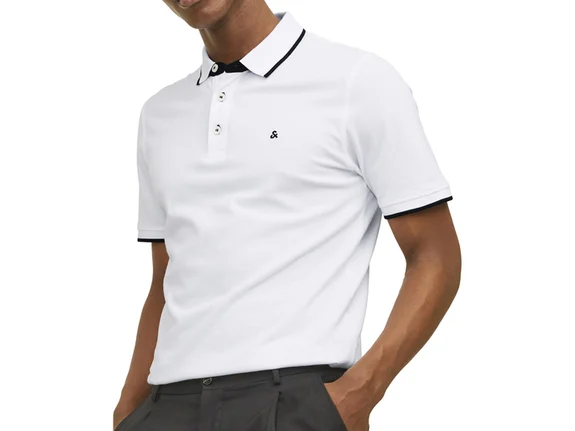 Jack & Jones Muška polo majica Jjepaulos Polo SS Noos 12136668-WHITESL