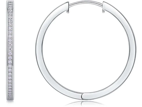 Luxoria Moissanite Noir The Baronessa Moissanite hoops minđuše 110 Moissanite