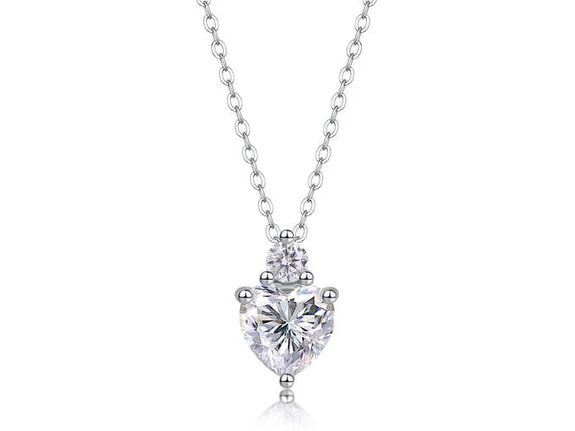 Luxoria Moissanite Lumiere Heartbeat Moissanite Ogrlica 2ct