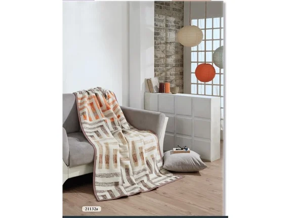 DekorDom Ćebe Eco Blanket 21132C Beige Orange