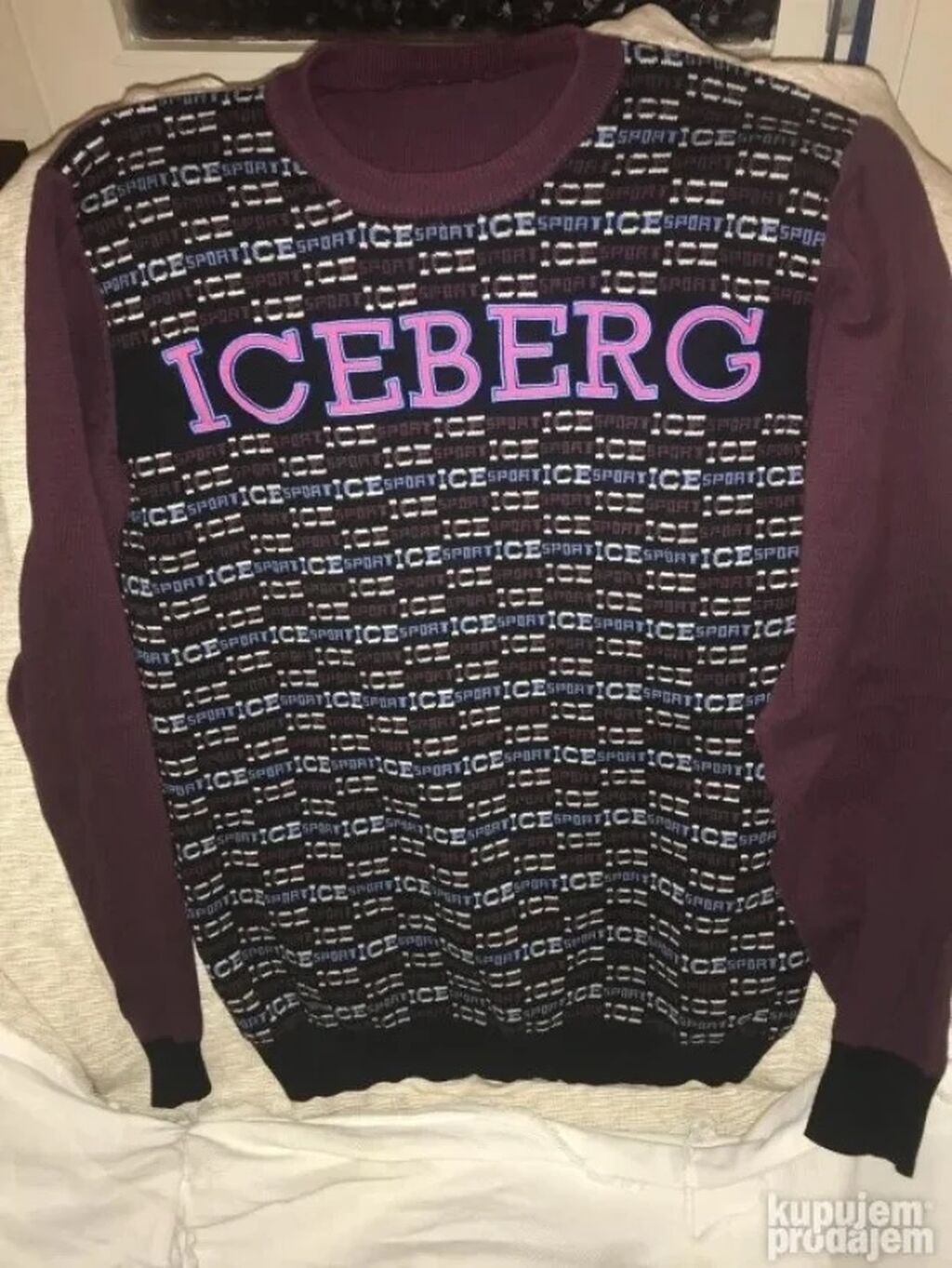 Original ICEBERG dzemper L PRAKTICNO NOV 100% cotton Made in Italy