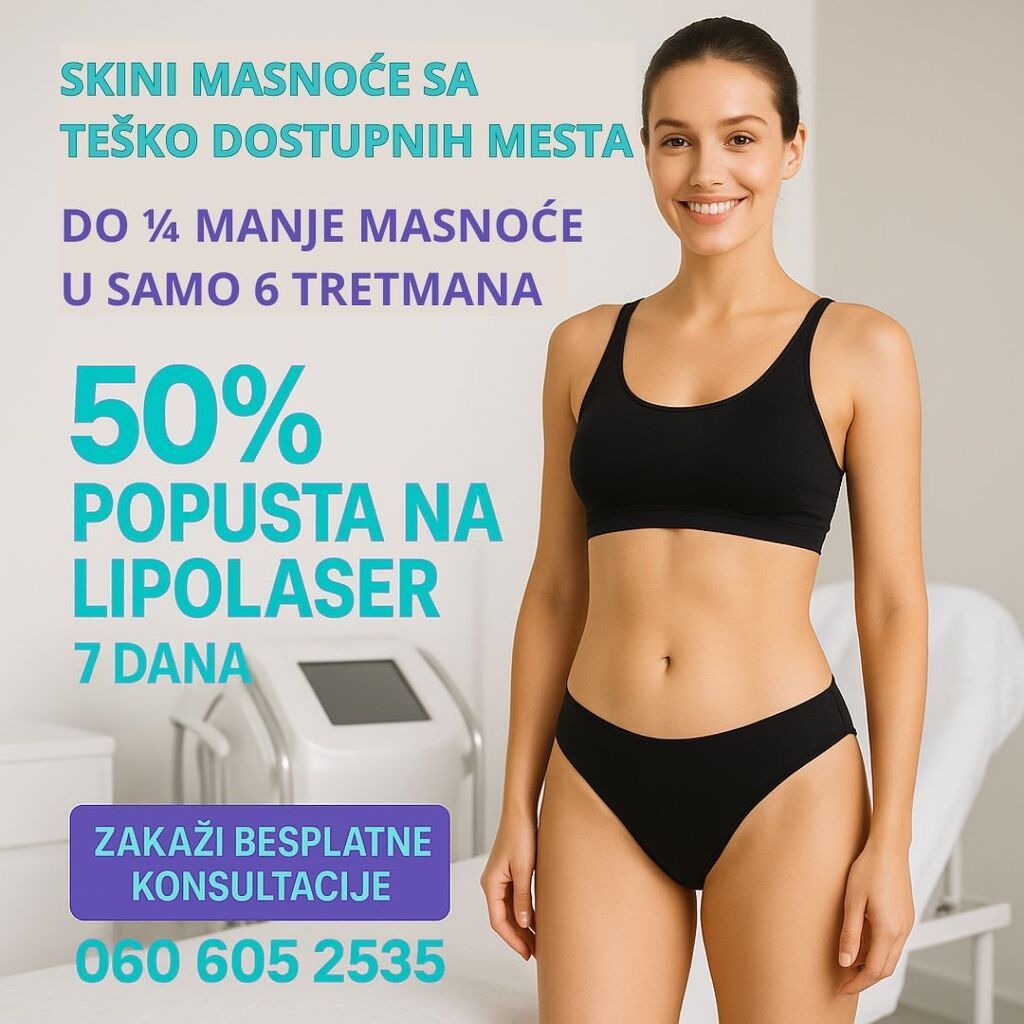 25% celulita manje za 6 tretmana. NOVOGODIŠNJI POPUST 50%