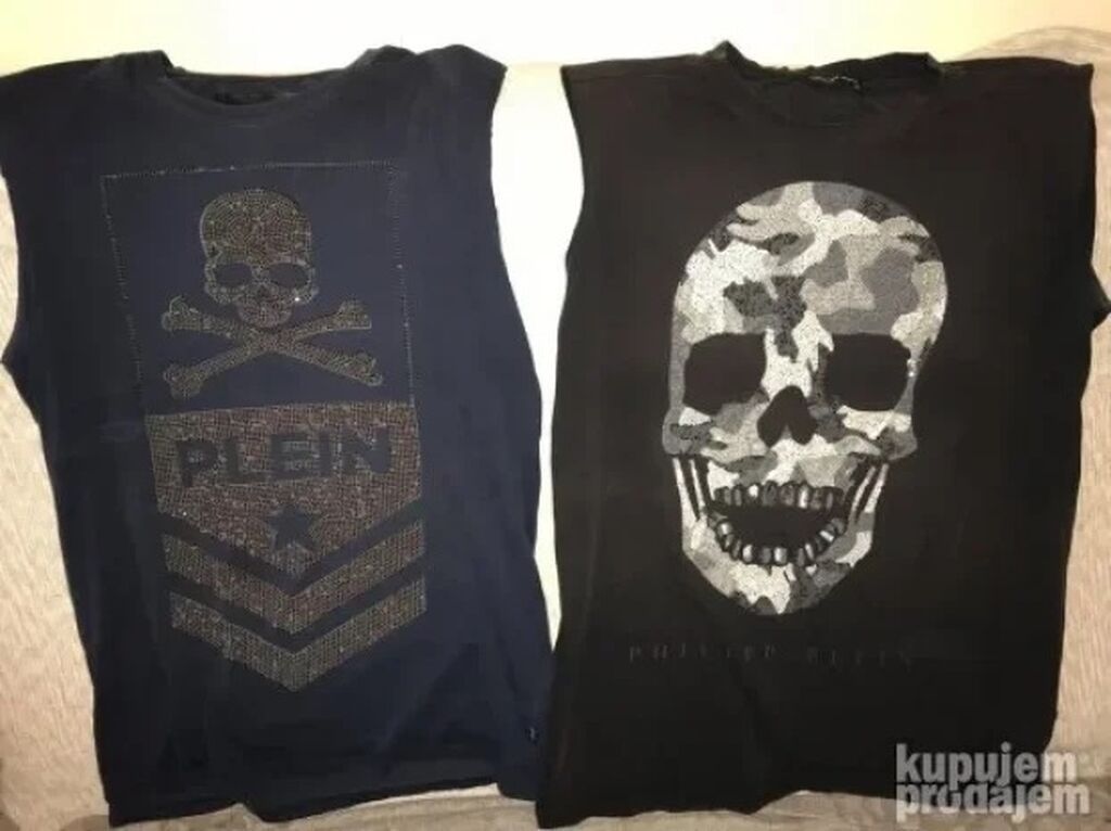 Men's T-shirt Philipp Plein, bоја - Tamnoplava