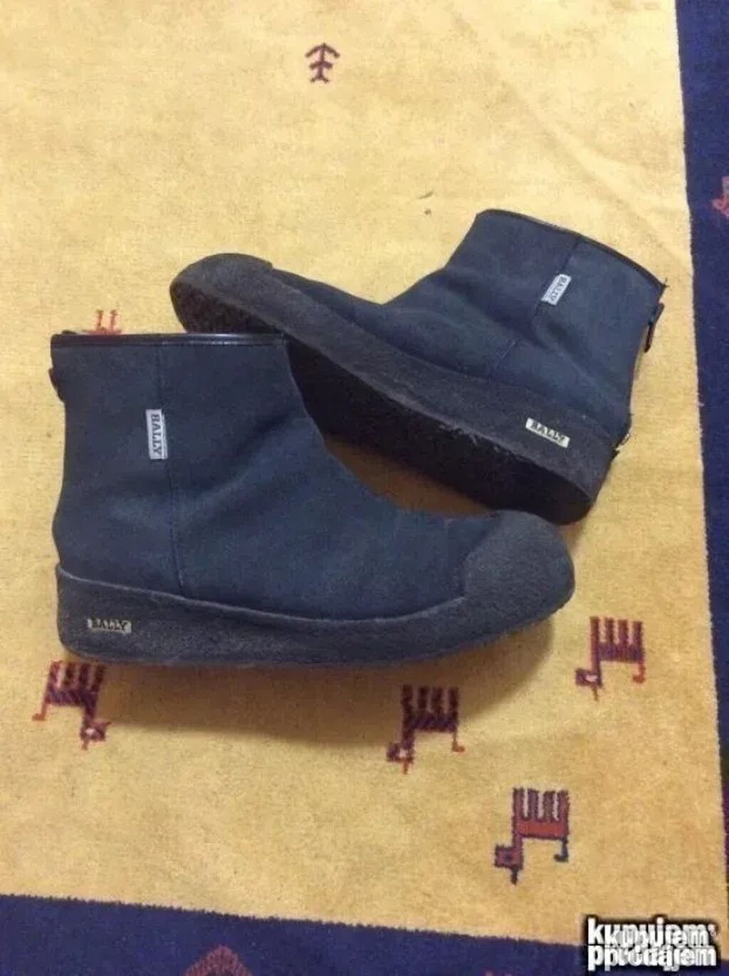 Original BALLY kozne krznene cizme 41 100% prevrnuta boks koza