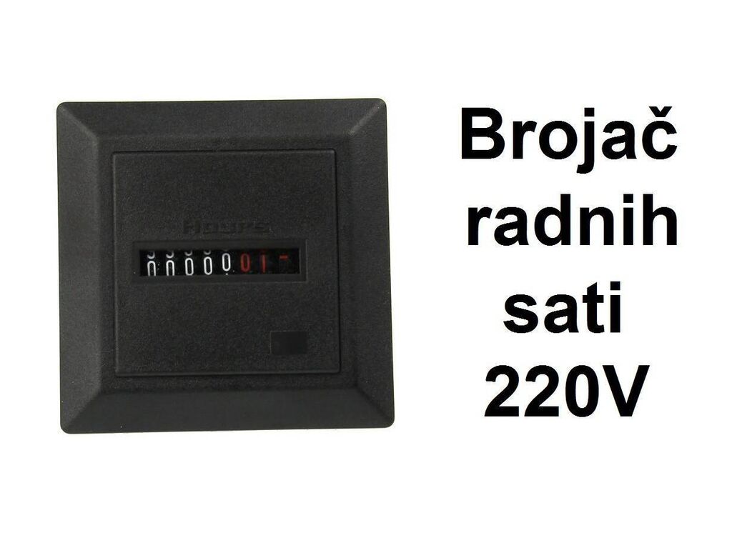 Brojac radnih sati masine - 220V Brojac radnih sati za mašine