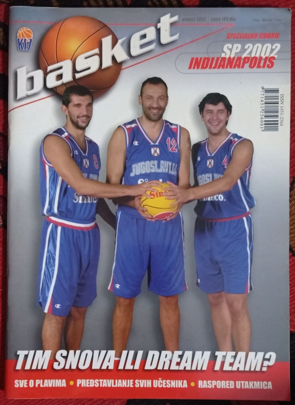Basket magazin specijal SP 2002 Indijanapolis Jugoslavija - Tim snova