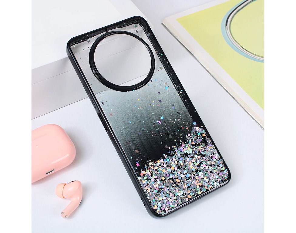 Futrola Frame Glitter - Xiaomi Redmi A3 crna