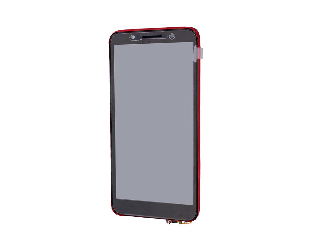 LCD displej (ekran) - Alcatel OT 1C/5009D+touch screen crni+frame crveni SPO