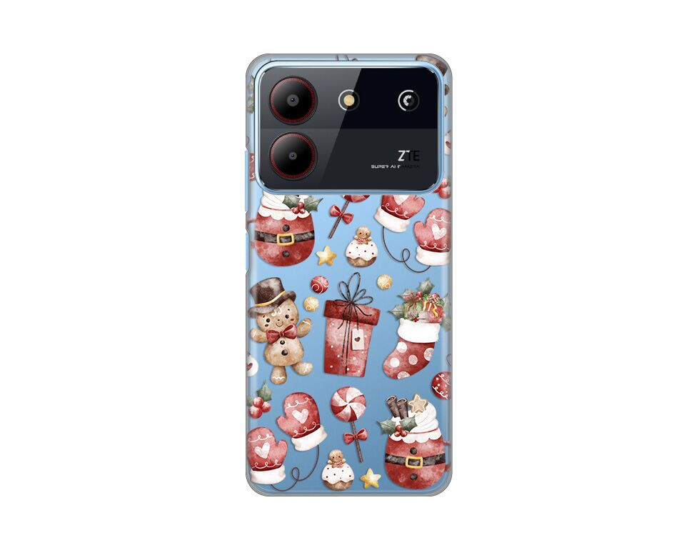 Silikonska futrola PRINT Skin - ZTE Blade A54 Cozy Christmas