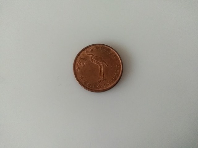 1 euro cent  Slovenija,  2019.