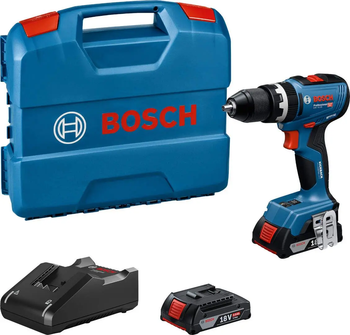 Bosch Akumulatorska vibraciona bušilica - odvrtač GSB 18V-65, 18V, 2x2,0Ah + kofer 06019N3100