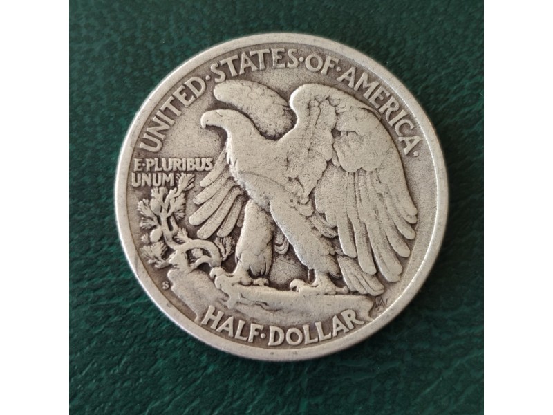 USA HALF DOLLAR 1945 S srebro