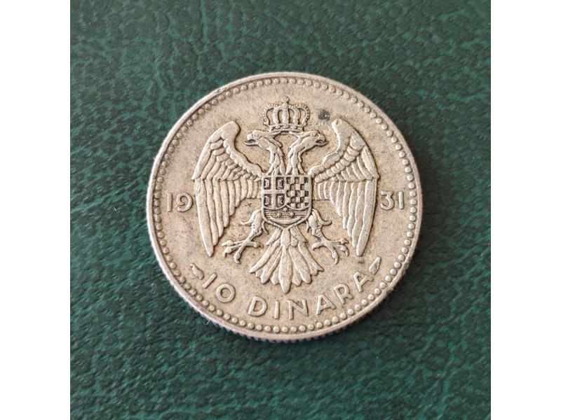 10 DINARA 1931 srebro