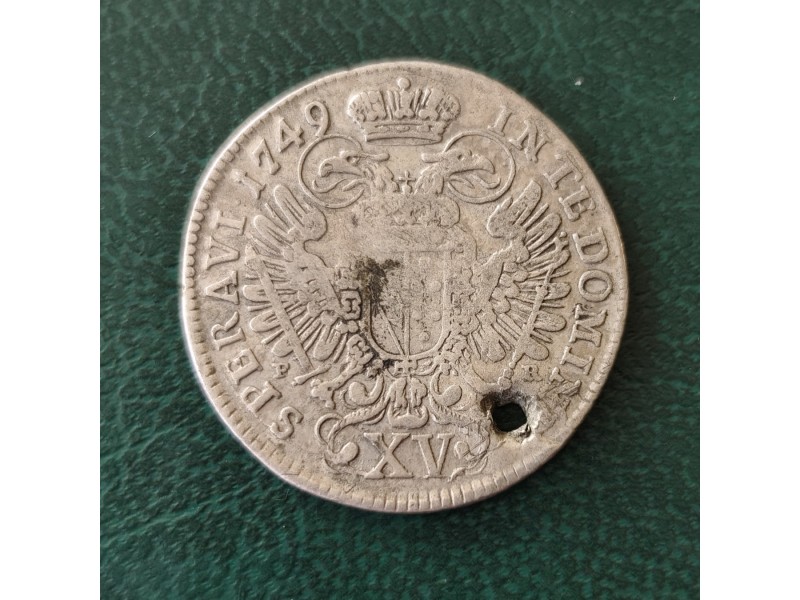 15 KREUZER 1749 PR srebro