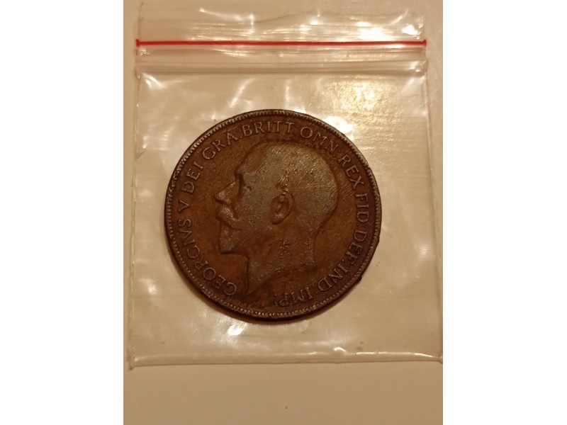 one penny 1921g. king George