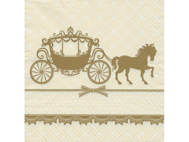 Salveta POV65_060 - 33x33cm Ljubav Kočije