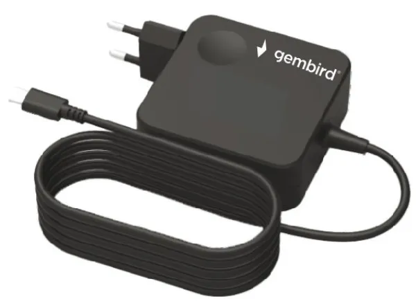 NPA-AC9D Gembird punjac za laptop 65W, kabl 2m USB-C, 5V/3A,9V/3A,12V/3A,15V/3A,20V/3.25A