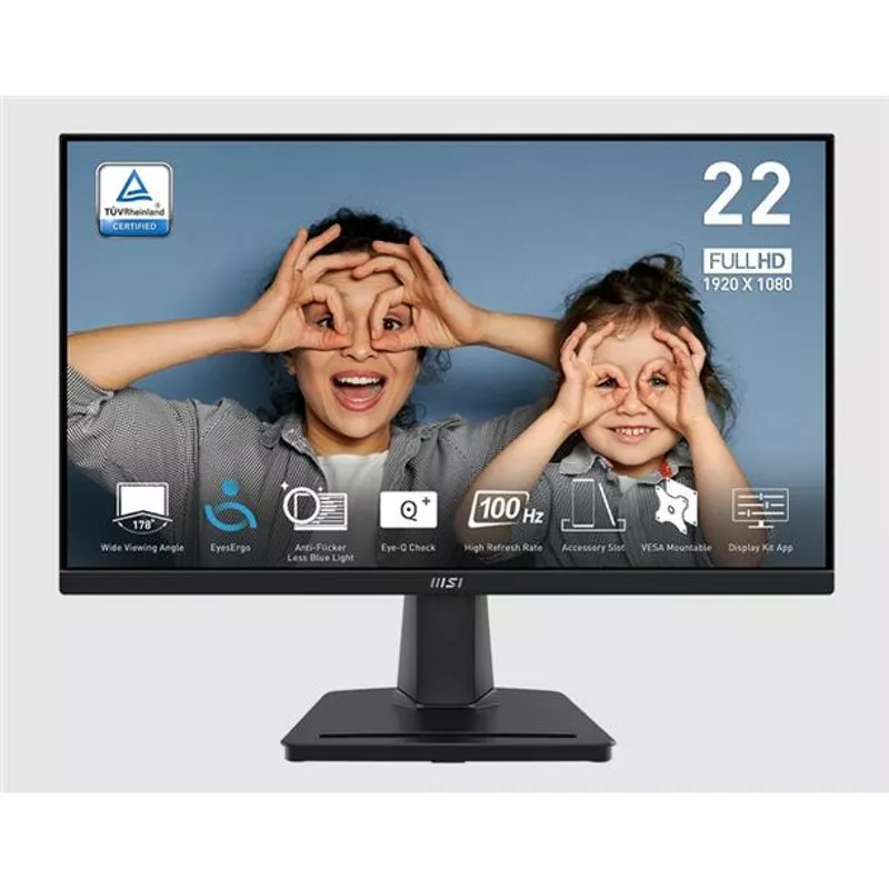 Monitor 22 MSI PRO MP225V FHD VA 100Hz 1 ms HDMI/VGA