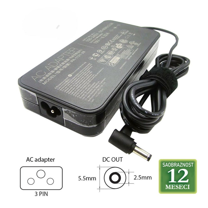 ASUS 19V-6.32A ( 5.5 * 2.5 ) PA-1121-28 120W LAPTOP ADAPTER