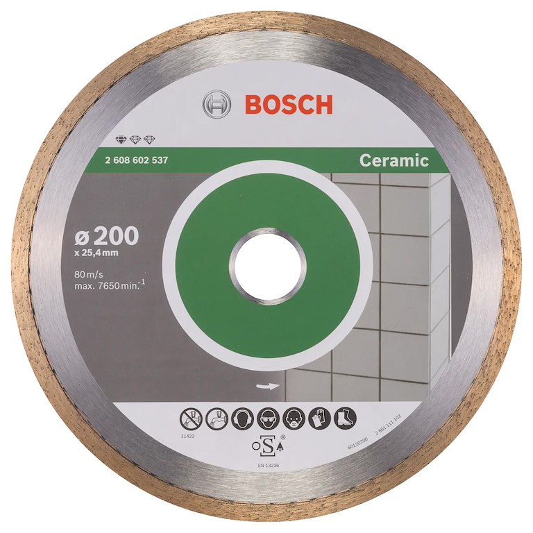 Bosch Dijamantska rezna ploča Standard for Ceramic 2608602537, 200 x 25.40 x 1.6 x 7 mm