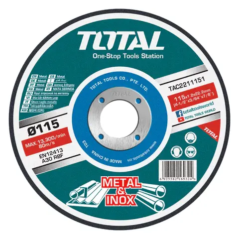 Total Abrazivni disk za rezanje metala TAC2211151