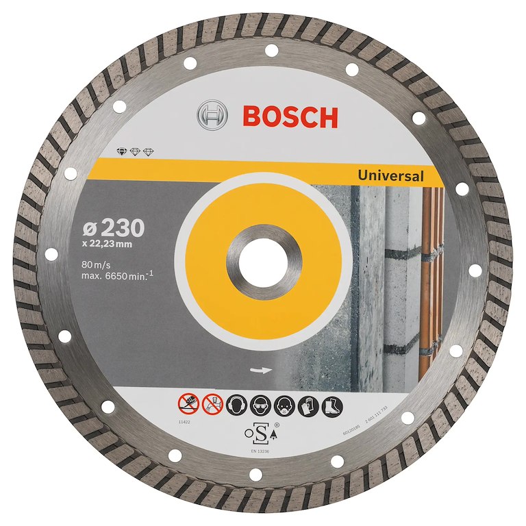 Bosch Dijamantska rezna ploča Standard for Universal Turbo 2608603252, 230 x 22,23 x 2,5 x 10 mm