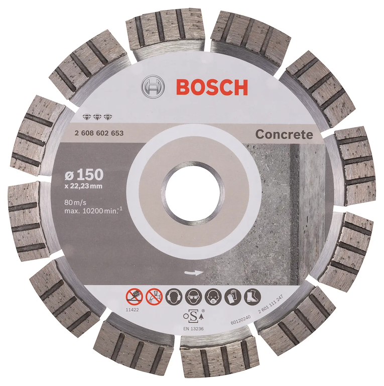 Bosch Dijamantska rezna ploča Best for Concrete 2608602653, 150 x 22.23 x 2.4 x 12 mm