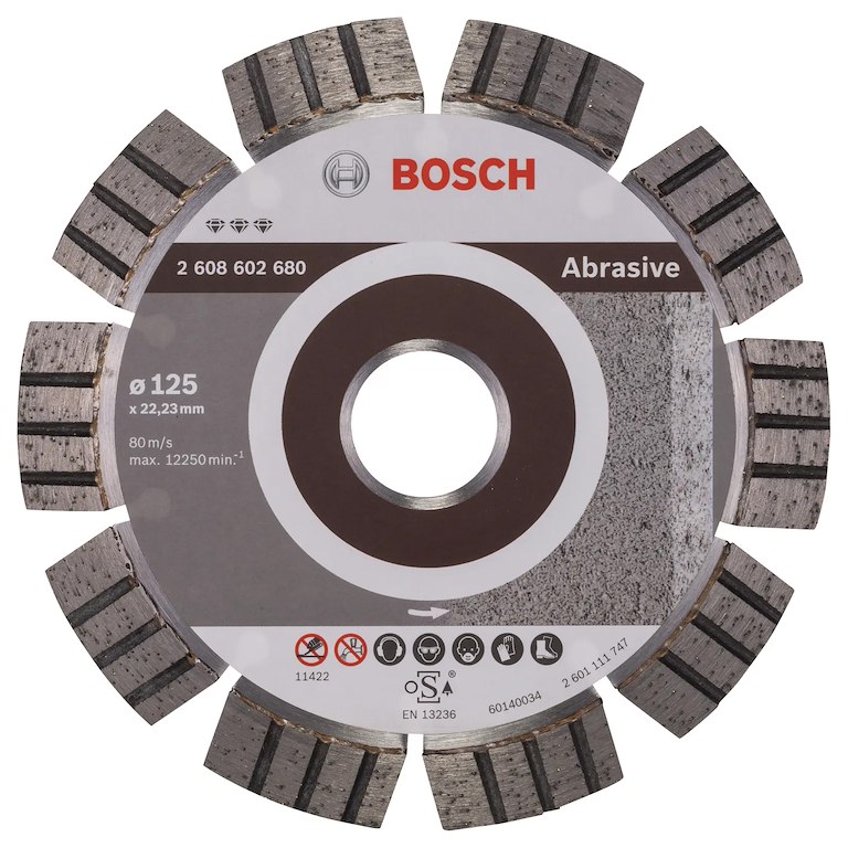 Bosch Dijamantska rezna ploča Best for Abrasive 2608602680, 125 x 22.23 x 2.2 x 12 mm
