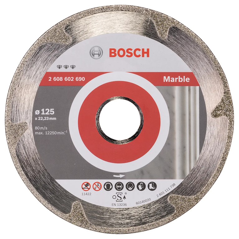 Bosch Dijamantska rezna ploča Best for Marble 2608602690, 125 x 22.23 x 2.2 x 3 mm