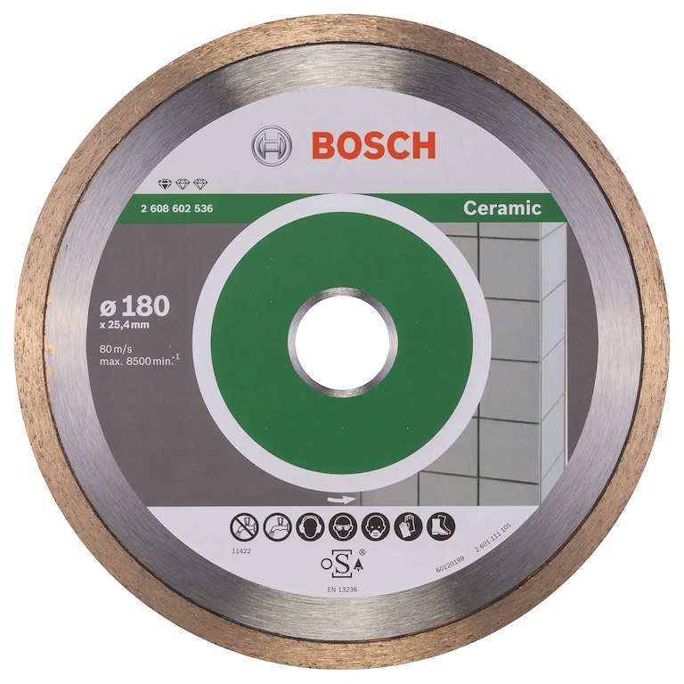 Bosch Dijamantska rezna ploča Standard for Ceramic 2608602536, 180 x 25.40 x 1.6 x 7 mm