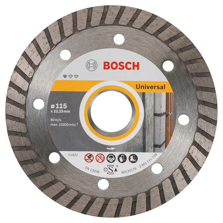 Bosch Dijamantska rezna ploča Standard for Universal Turbo 2608602393, 115 x 22,23 x 2 x 10 mm