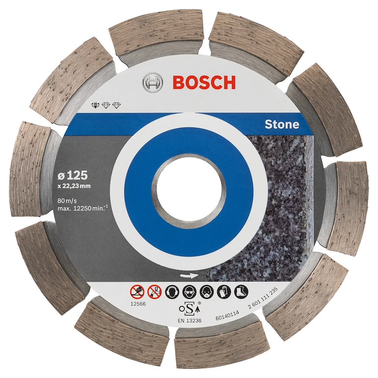 Bosch Dijamantske rezne ploče Standard for Stone dijamantska rezna ploča 125x22,23x10mm, 2608603236