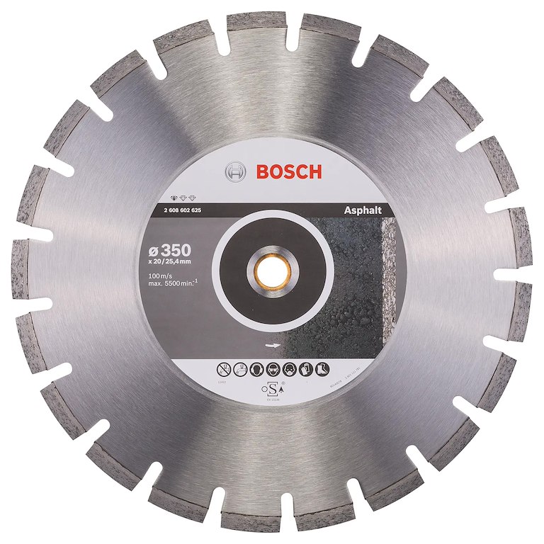 Bosch Dijamantska rezna ploča Standard for Asphalt 2608602625, 350 x 20/25.40 x 3.2 x 10 mm