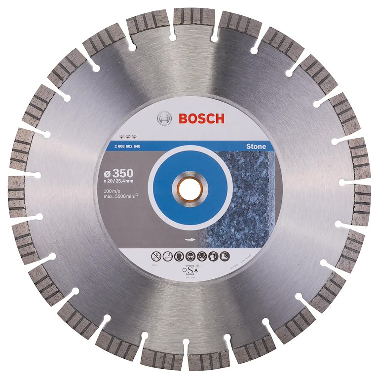 Bosch Dijamantska rezna ploča Best for Stone 2608602648, 350 x 20,00+25,40 x 3,2 x 15 mm