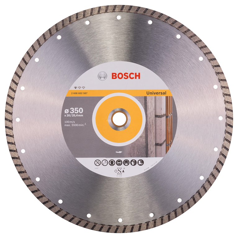 Bosch Dijamantska rezna ploča Standard for Universal Turbo 2608602587, 350 x 20/25,40 x 3 x 10 mm