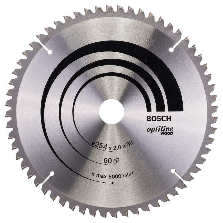 Bosch List kružne testere Optiline Wood 2608640436, 254 x 30 x 2,0 mm, 59