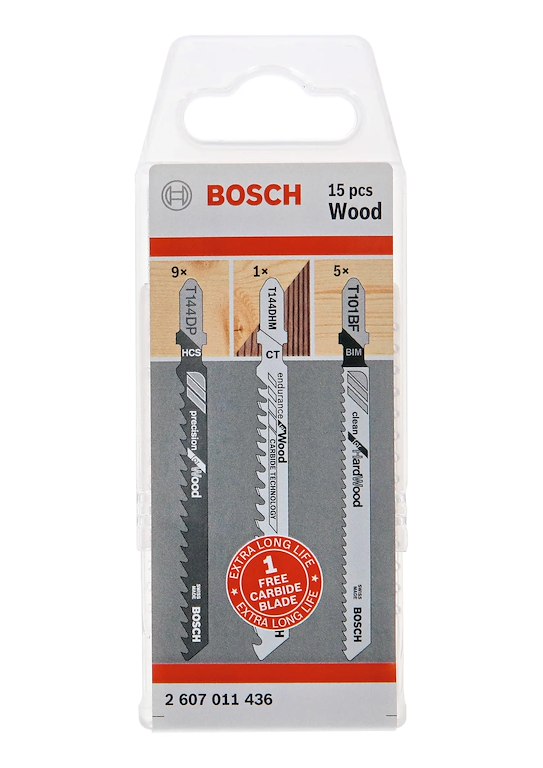 Bosch JSB komplet Wood, 15 delova 2607011436