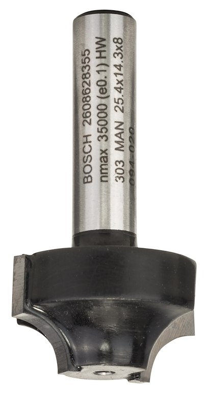 Bosch Profilno glodalo E 2608628355, 8 mm, R1 6,3 mm, D 25,4 mm, L 14 mm, G 46 mm