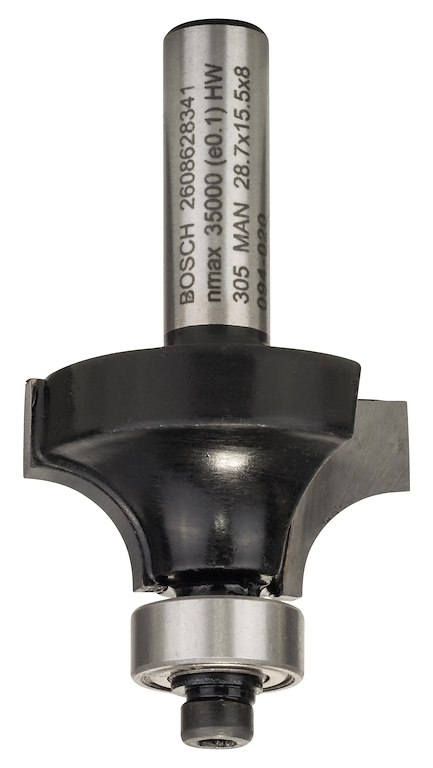 Bosch Glodala za zaobljavanje 2608628341, 8 mm, R1 8 mm, L 15,2 mm, G 53 mm