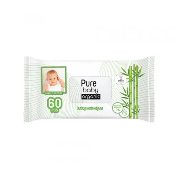 Maramice vlažne Pure Organic 60/1