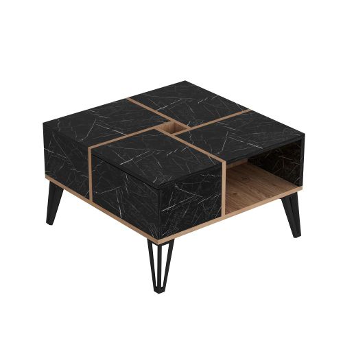 Nirvana - Marble Black Walnut White Coffee Table OŠTEĆENO