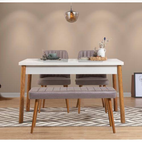 Set Stola i Stolica Costa Atlantice - Bela-Siva