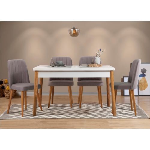 Set stola i stolica Costa White Atlantice-Grey