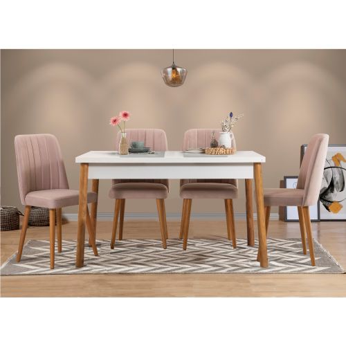 Set stola i stolica Costa White Atlantice - 5 komada