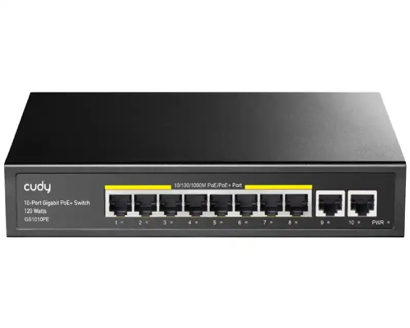 Svič 10/100/1000 10-port Cudy GS1010PE 8 Gbit PoE+ port/2 Gbit Uplink porta 120W