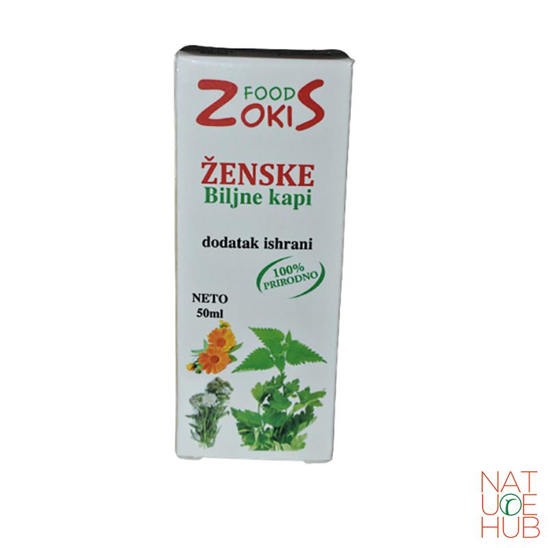 Ženske biljne kapi, Zokis food 50ml
