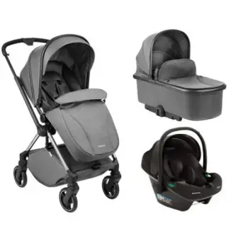 Kikka Boo kolica Lanah 3u1 premium set sa autosedištem I-Xtend I-size i tvrdom korpom Grey