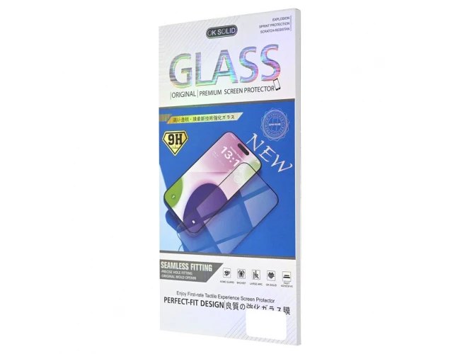 Red zaštitno staklo za mobilni telefon - Tempered glass 21D, za iPhone 17 Pro, 6.3", crni