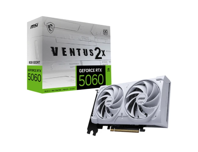 MSI RTX 5060 Ventus White 2X grafička kartica - 8GB GDDR7, OC